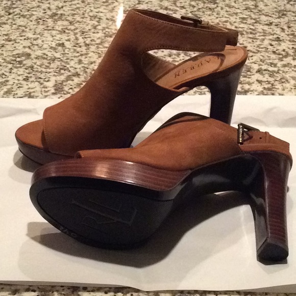 Lauren Ralph Lauren | Shoes | Lauren Ralph Lauren Suede Peep Toe Open ...